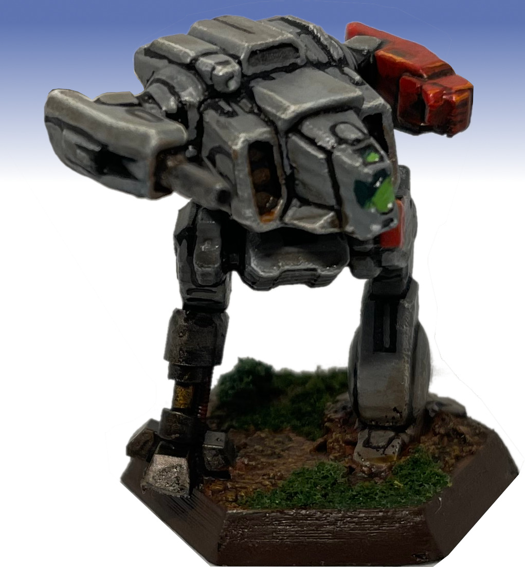 My Project: Battletech mech with a plasticard leg